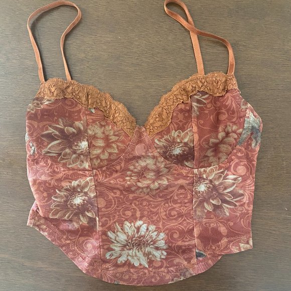 Micas | Tops | Micas Sheer Corset Crop Top | Poshmark